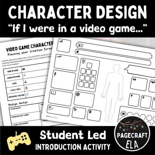 If I Were a Video Game Character Creation Planning Booklet and A3 One ...