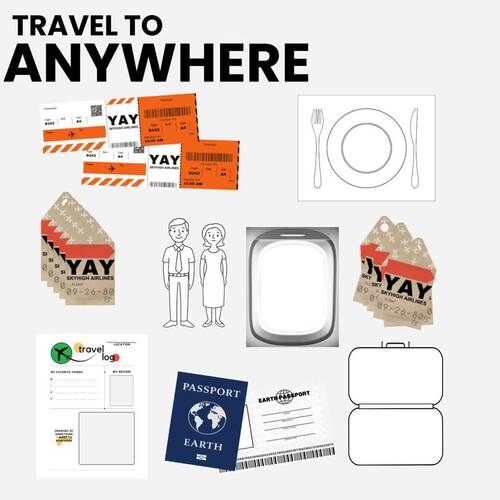 Airplane and Airport Pretend Play Kit - Print and Go! by Download Fun