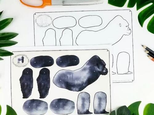 BUNDLE | Gorilla | Printable Paper Craft Templates | Gorillas | Crafts