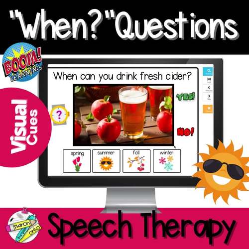 Wh Questions Speech Therapy Bundle | Boom Cards by Sharon Burgess Ortho
