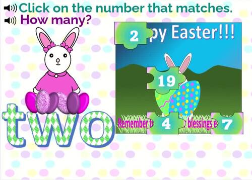 Easter Subitizing Hidden Picture Number Sense 1-20 Boom Cards Bundle
