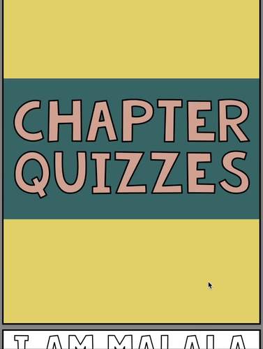 "I Am Malala" Young Reader’s Edition Printable Chapter Quiz Assessment ...