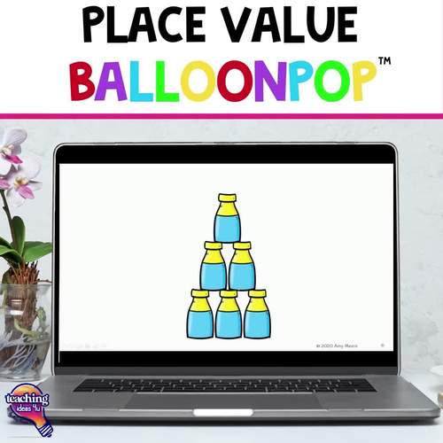 3rd Grade Place Value Digital Math Review Games BalloonPop™ | TPT