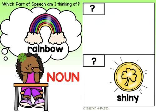 Boom Cards ST. PATRICK'S DAY Grammar Parts of Speech NOUNS VERBS ADJECTIVES