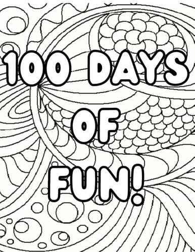 100th Day of School Coloring Pages | Elementary, Middle, and High School