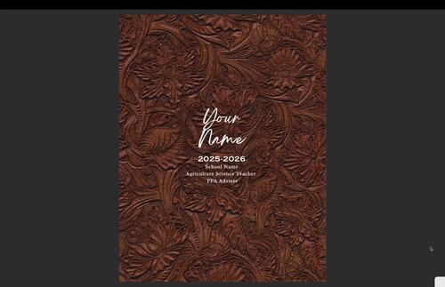 2025-2026 Western Ag Teacher Planner (8 Period) | TPT