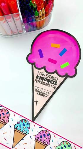 Sprinkle Kindness Craft & Bulletin Board Kit | Friendship Writing Activity