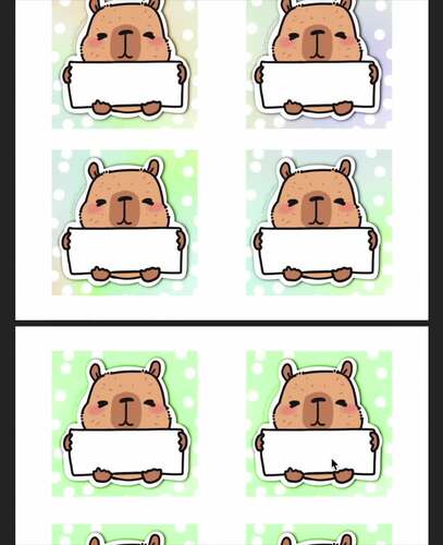 Capybara Autism Keychain Cards | ADHD, Anxiety, Selective Mutism ...