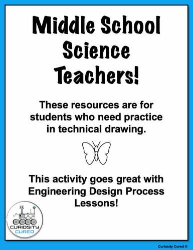 Middle School STEM Engineering Technical Drafting/Drawing Activity