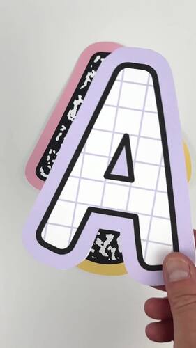 Composition Notebook Decor Bulletin Board Letters - 19 Printable Sets