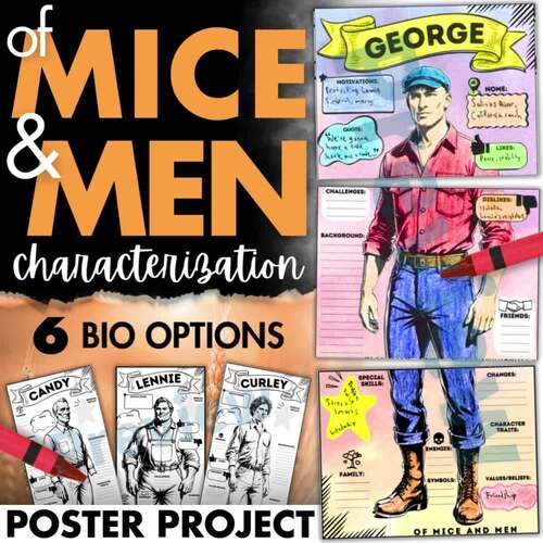 Of Mice and Men Biography Poster Characterization Character Activity ...