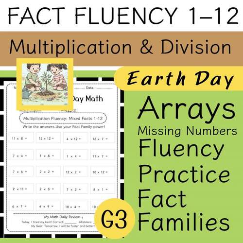 Earth Day Math Worksheets Grade 3 Multiplication & Division Facts 1–12 ...
