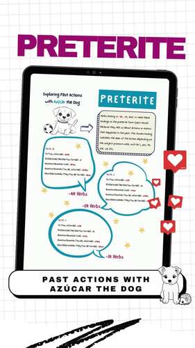 PRETERITE - Exploring Past Actions in Spanish with Azúcar the Dog