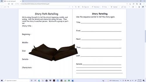 Reading Comprehension Story Path Retelling Activity | TPT
