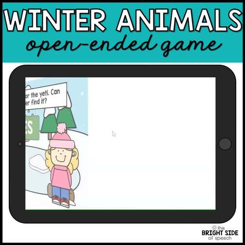 BOOM Cards - Winter Animals Yeti Hunt Open-Ended Game | Teletherapy ...