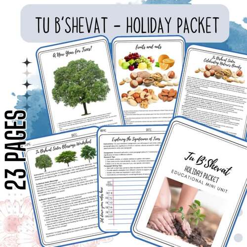 Tu B'Shevat - Holiday Packet: Readings, Lesson Plan, Word Search ...