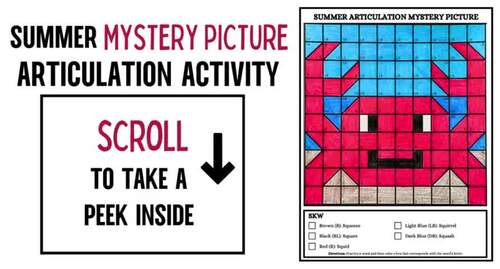 Summer Articulation Mystery Picture: Complex Clusters by Jennie's ...