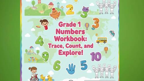 Grade 1 Numbers Adventure: Trace, Count & Explore! (24-Page Bundle)