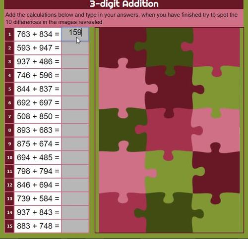 Digital Jigsaw Puzzle NO PREP - Halloween Hats 3-digit Addition | TPT