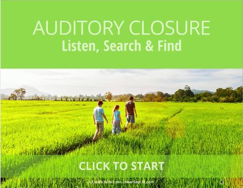 LISTENING & LANGUAGE Listen Search and Find Auditory Memory & Comprehension