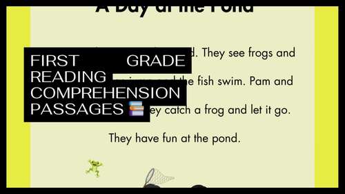 Special Ed | Level 1 First Grade Reading Comprehension | Progress ...