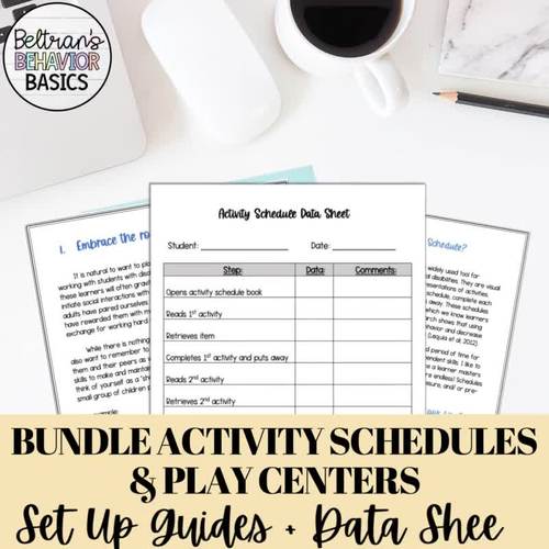 Bundle Activity Schedules & Play Centers Staff Training Guide | ABA Therapy