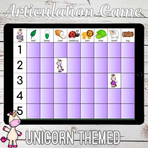 Sh Articulation No Print No Prep Unicorn Themed PowerPoint Game | TPT