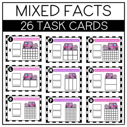 3rd Grade Valentine’s Day Multiplication Math Task Cards | TPT