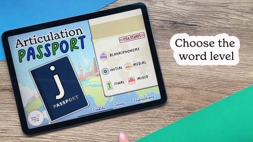 Articulation Passport Game - J - PowerPoint & Boom Cards™ No Prep Digital