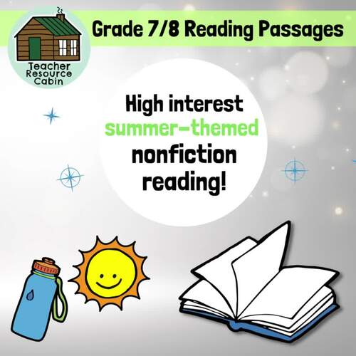 High Interest Nonfiction Reading Passages for Summer (Grade 7/8 Language)