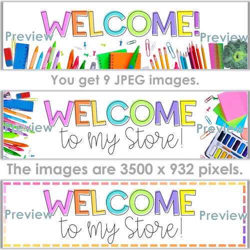 NEW 2025 TPT Store Page Banners | Color Pop | Photos | Clipart by Star Kids