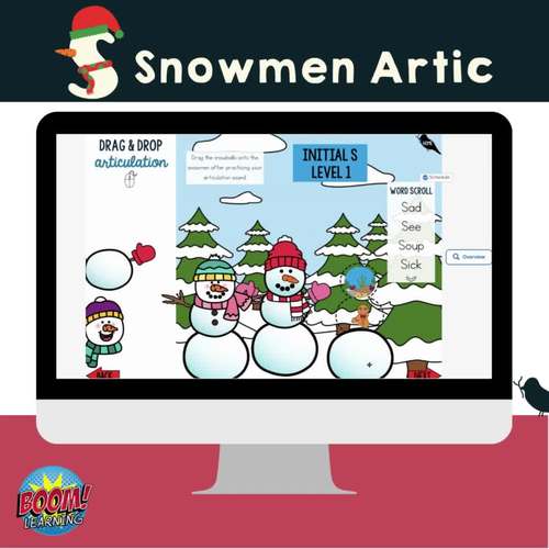 S Snowmen Hybrid Device, Boom Cards™ & Printable Articulation Winter ...
