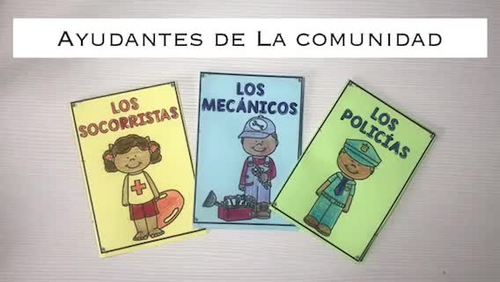 Ayudantes de la Comunidad | Libritos y flip book | Community Helpers in ...