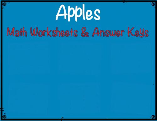 Apple Themed Kindergarten ELA and Math Worksheets | TPT
