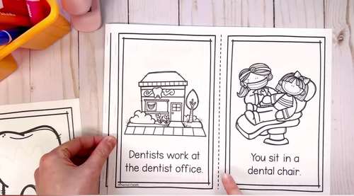 Dentist Mini Book Community Helpers Emergent Reader by Preschool Packets