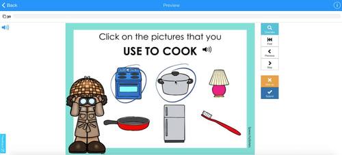 Describing Detectives: OBJECT FUNCTION | Boom Cards™ by SpeechySisters