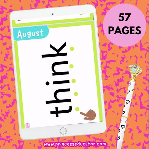 Digraphs Sight Words Cards For Preschool/Pre-K by Princess Educator