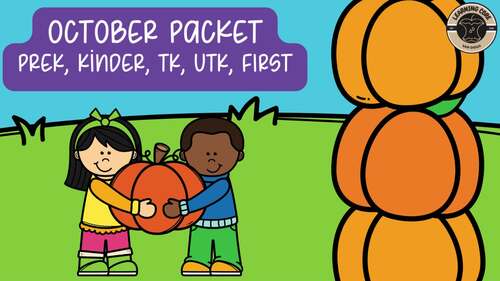 October Morning Work Packet PreK Kindergarten First TK UTK October ...