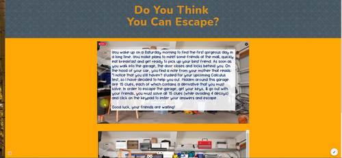 Calculus: Basic Derivatives Digital Escape Room by MathHop by Jackie B