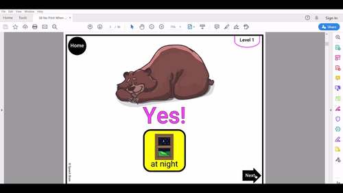 When Questions Speech Therapy Activity | No Print with 3 Levels by ...