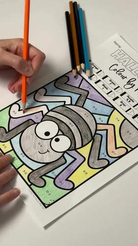 Halloween Colour by Number | Addition & Subtraction 10 & 20 Fact ...