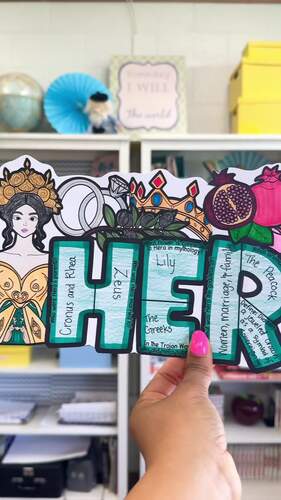 Hera, Greek Mythology Gods Craft Project, Coloring Page, Ancient ...
