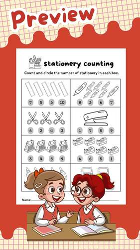 Counting & circle number worksheets for preschool, kindergarten and ...