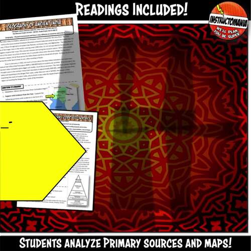 Ancient India Stations or Gallery Walk with Key Questions Graphic Organizer