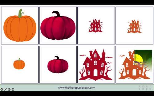 HALLOWEEN virtual game following directions. Speech therapy, NO PREP!