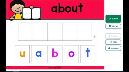 Sight Word Build Third Grade Boom Cards ™ by Miss Faleena | TPT