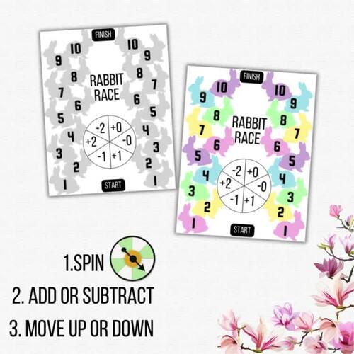 Easter Addition and Subtraction Race to the Top Game by Lifting Up Leaders