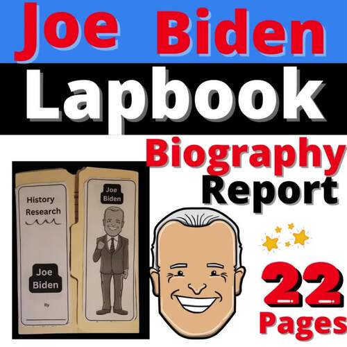 Joe Biden Lapbook Biography Research Report Activity President | TPT