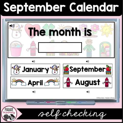 DIGITAL CALENDAR - September - Morning Meeting - Circle Time - Boom Cards