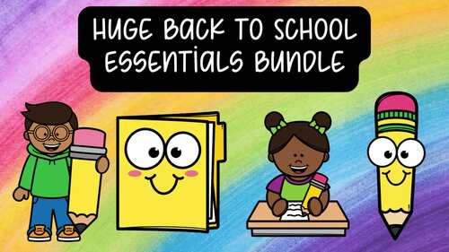 Back to School Worksheets Bundle Writing Packets PreK Kindergarten TK ...